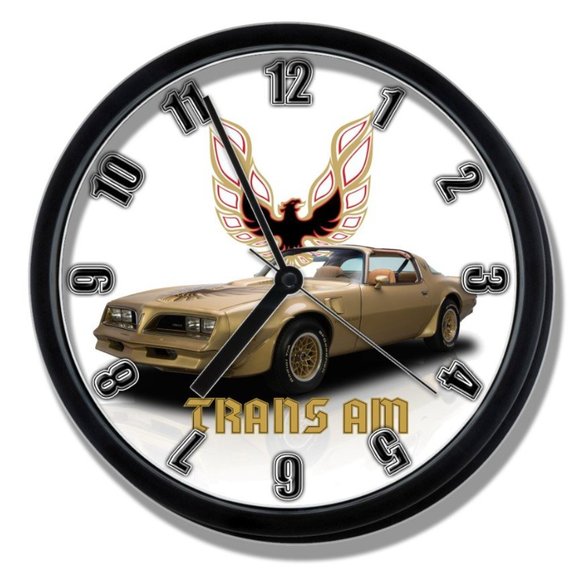 Clock | Wall Decor | Pontiac Firebird Trans Am Gold Wall Clock New ...